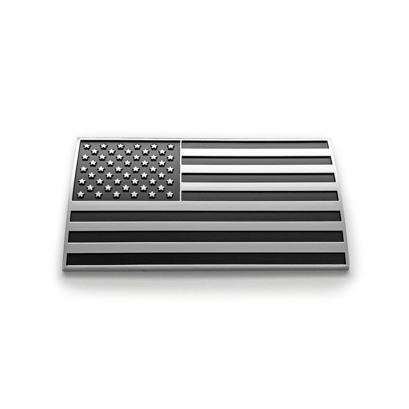the AMERICAN FLAG Chrome Car Badge | Grateful Fred