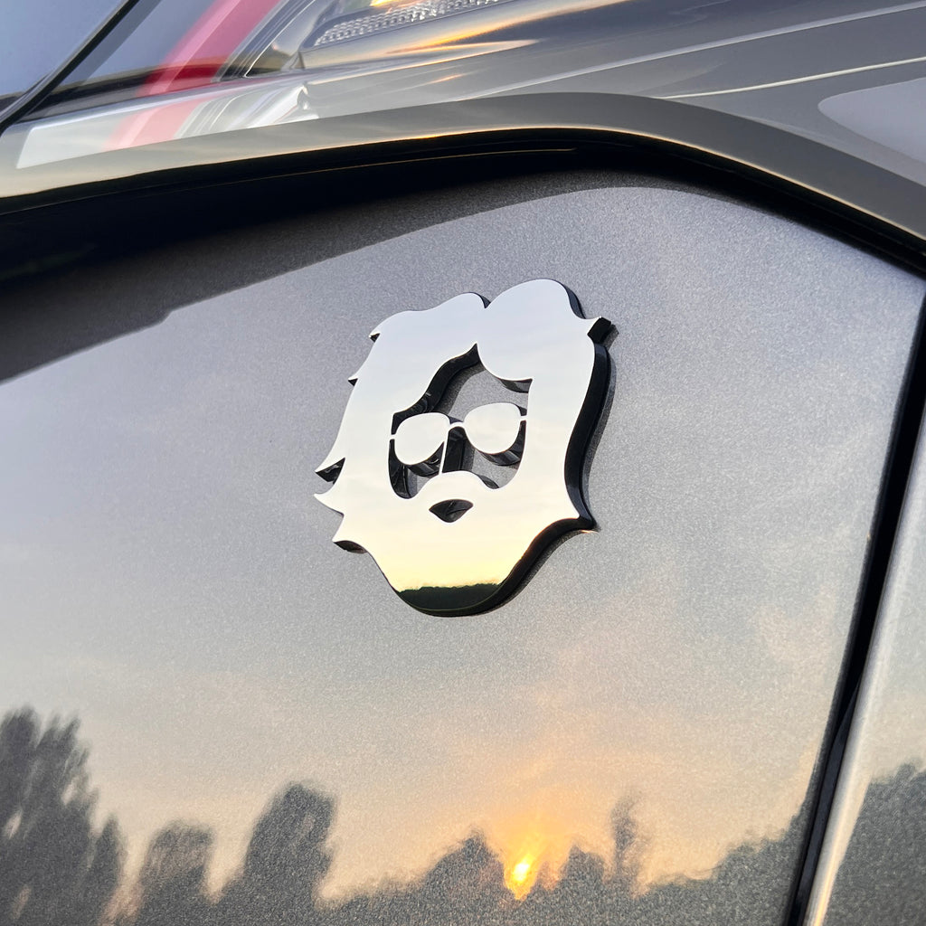 the JERRY FACE OEM Car Badge | Grateful Fred