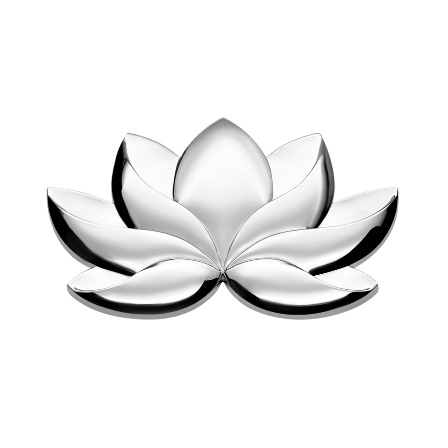 the LOTUS FLOWER Chrome Car Badge | Grateful Fred