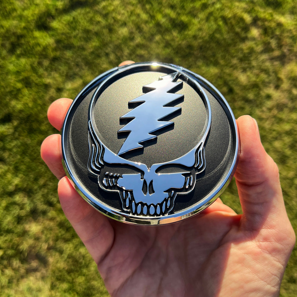the EXTRA STEALIE 2.0 Chrome Car Badge | Grateful Fred
