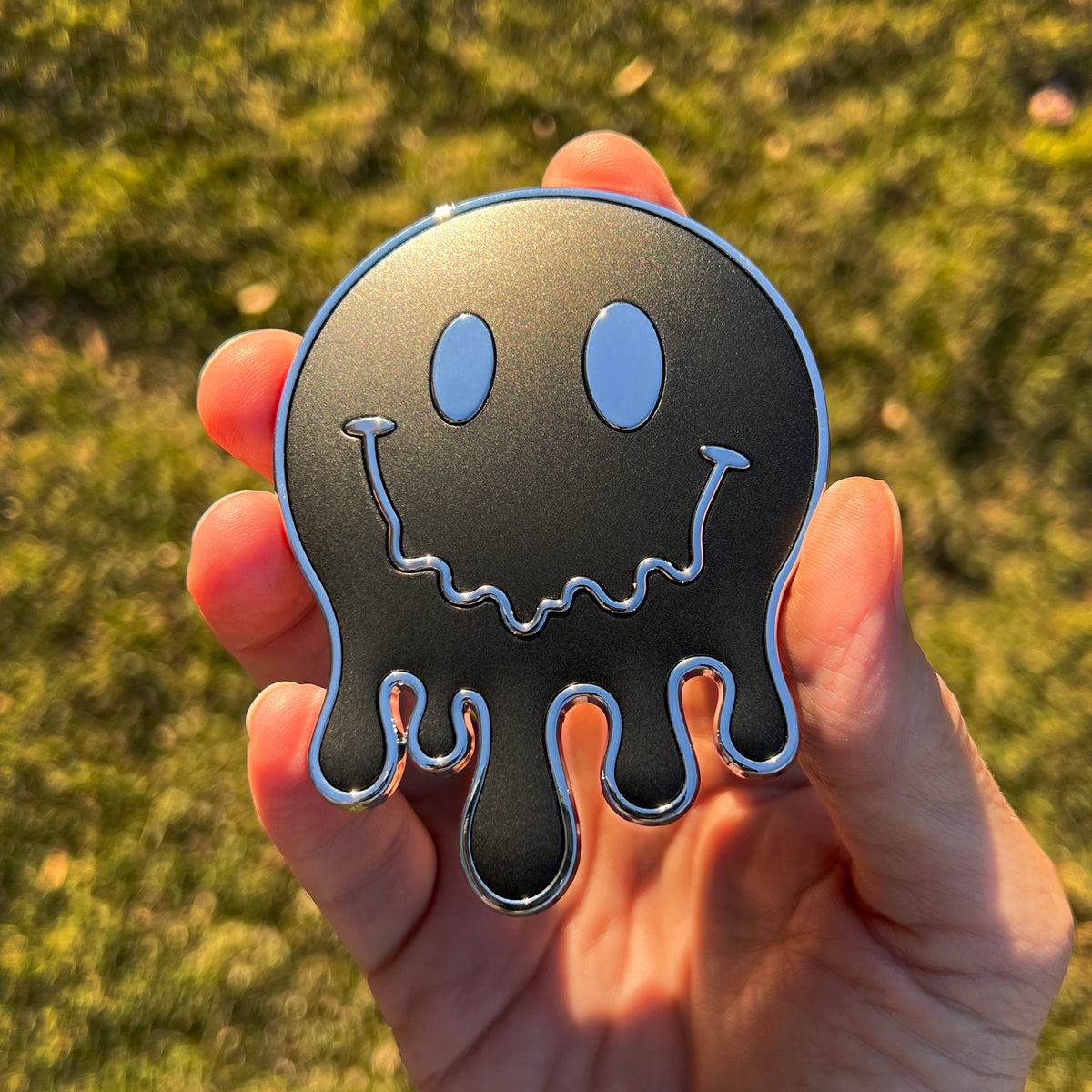 the MELTY SMILEY FACE BADGE | Grateful Fred