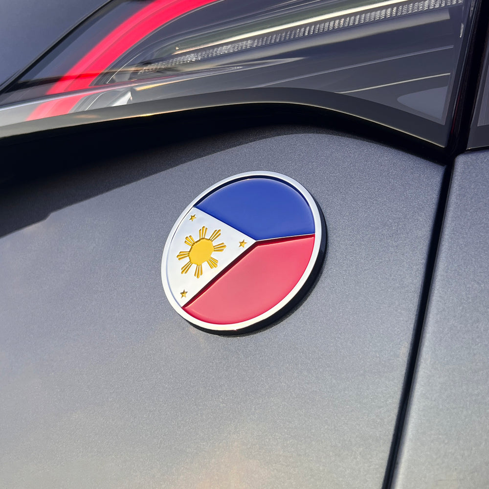 the FILIPINO FLAG Chrome Badge | Grateful Fred