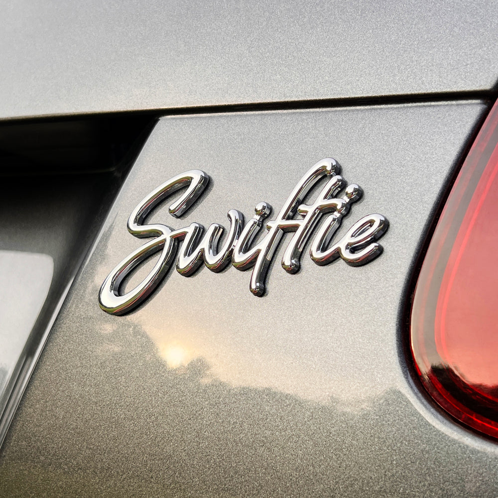 the SWIFTIE Chrome Car Badge | Grateful Fred