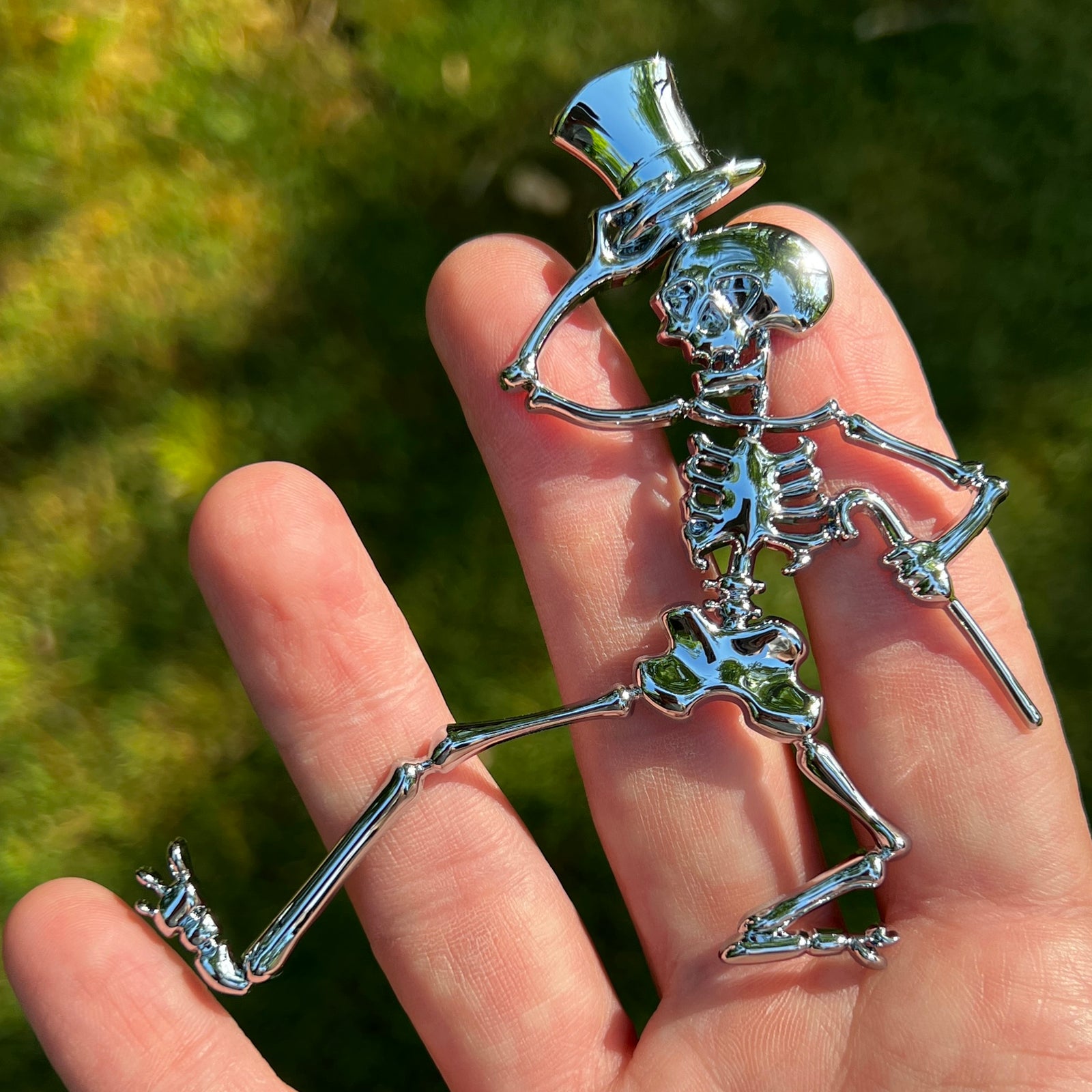 the DANCING SKELETON OEM Car Badge | Grateful Fred